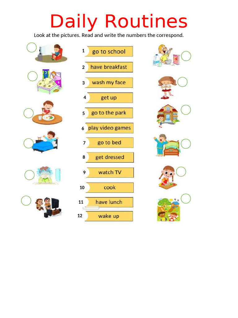 Daily Routine Verbs Affirm Negat, Interrogative | PDF
