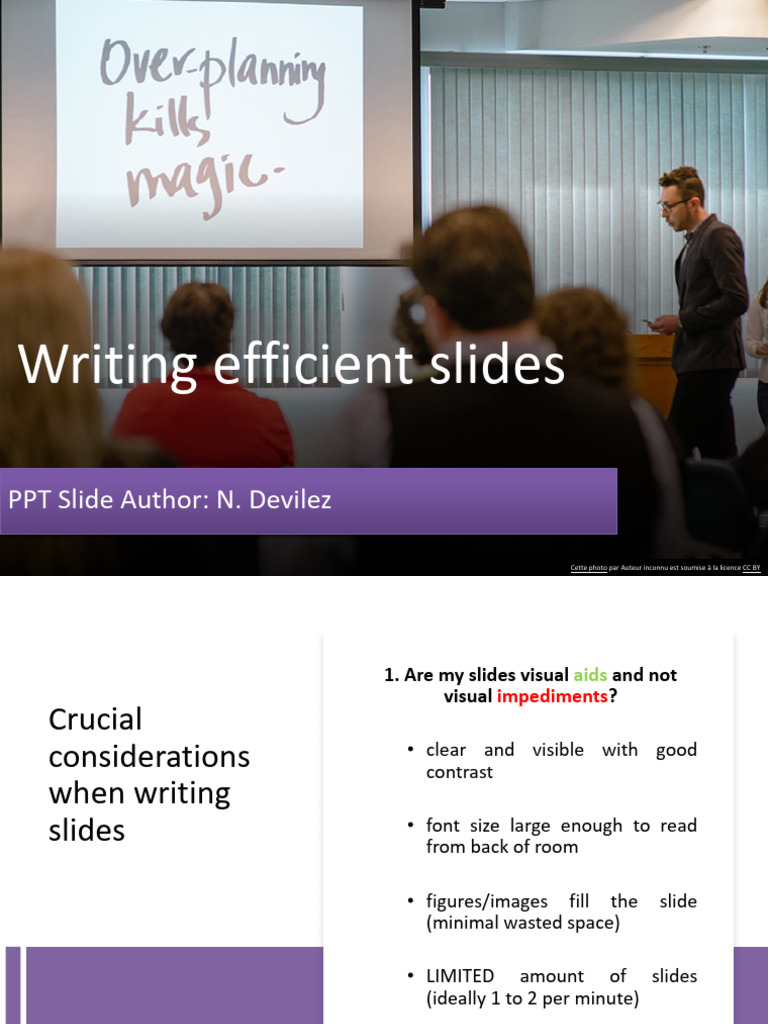 Writing efficient slides | PDF