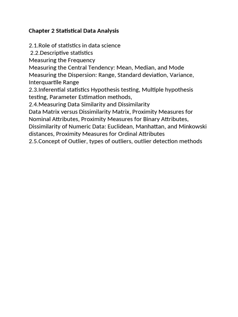 chapter2-statistical analysis | PDF | F Test | Statistical Hypothesis ...