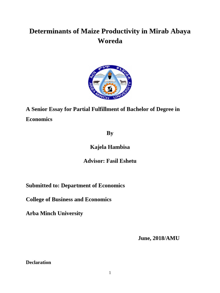 Kajela Hambisa Final Research Second | PDF | Sampling (Statistics) | Data Analysis