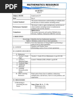 DLP Math Q2 W8 D1 Gemdas | PDF | Learning | Teachers