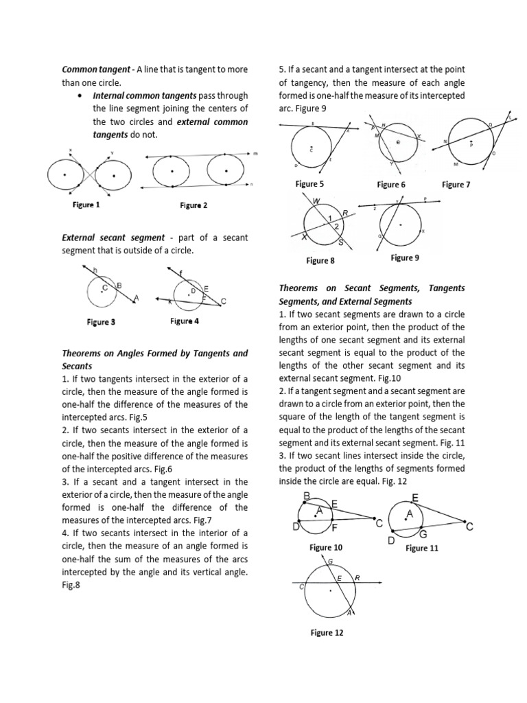 Theorems | PDF | Trigonometric Functions | Circle