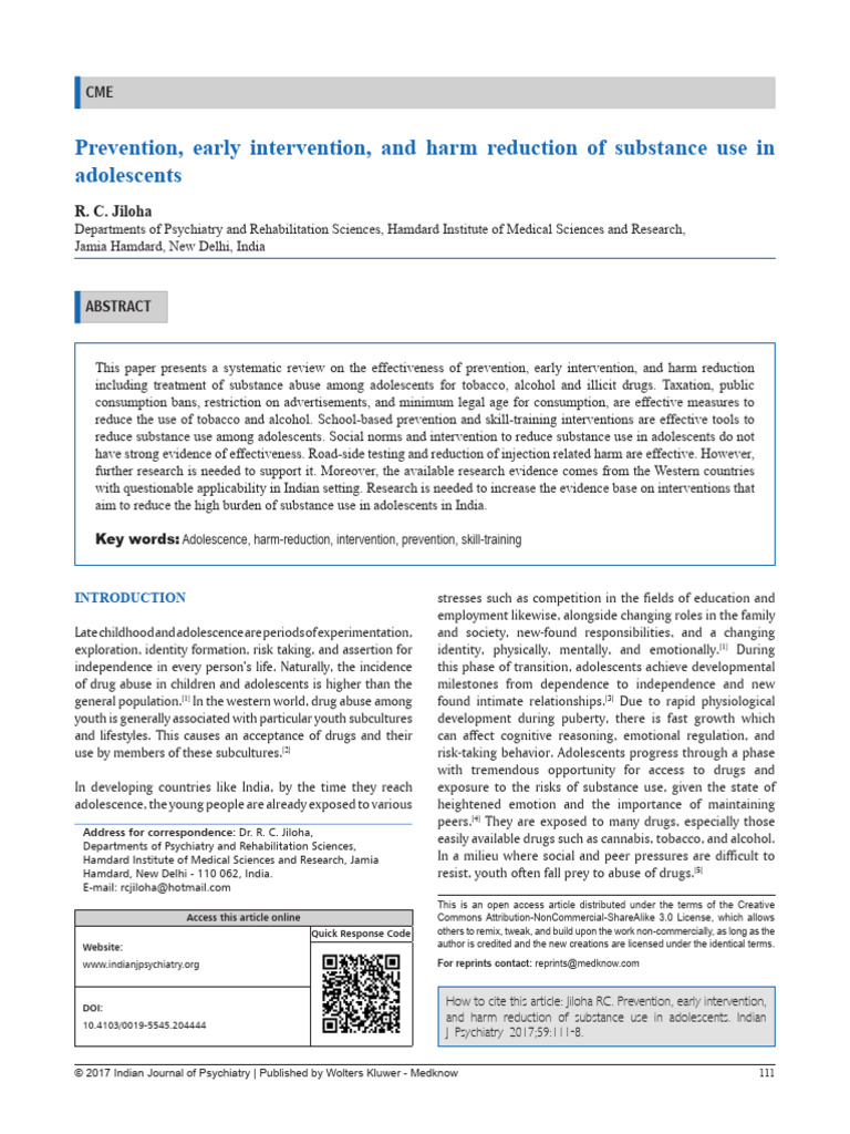 prevention,_early_intervention,_and_harm_reduction.20 | PDF | Substance ...