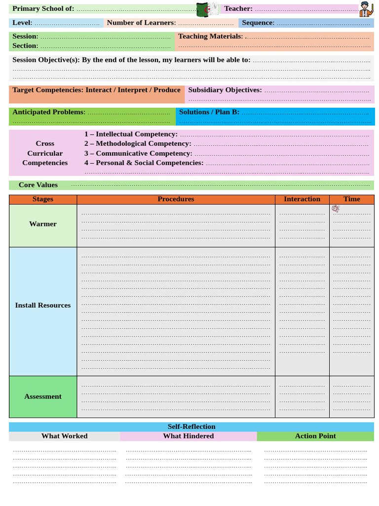 Primary Education - Lesson Plan Template | PDF