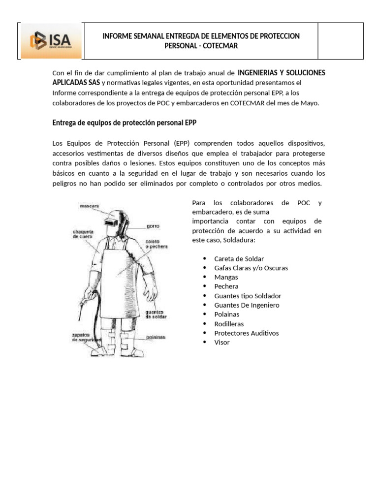 Informe EPP Semanal COTECMAR Junio | PDF