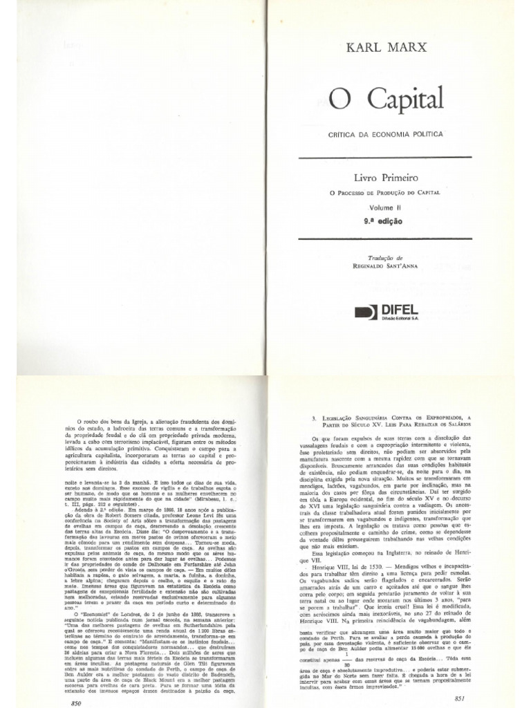 Karl Marx - O Capital - Cap. 3-4 | PDF
