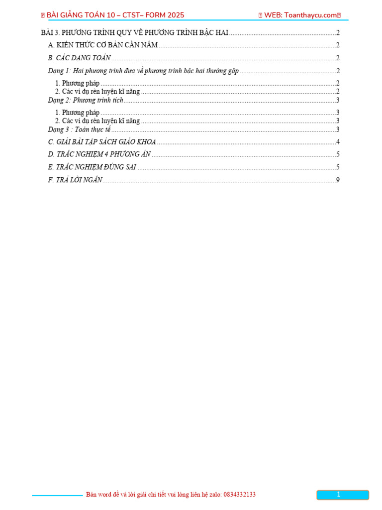 Toán 10 - CTST | PDF