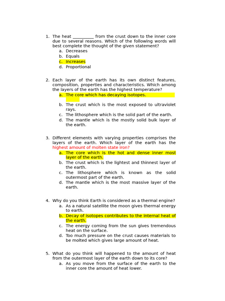 GR 11 Earthscienceforstem Module 2 | PDF | Planetary Core | Earth