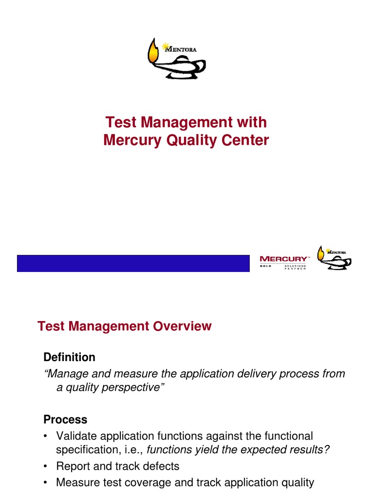 Mercury Quality Center Test Management | PDF