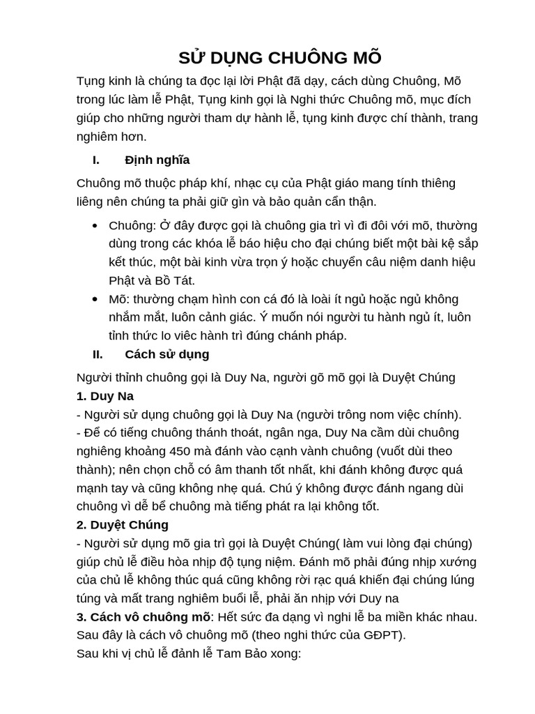 S D NG CHUÔNG MÕ - Ngành Oanh | PDF