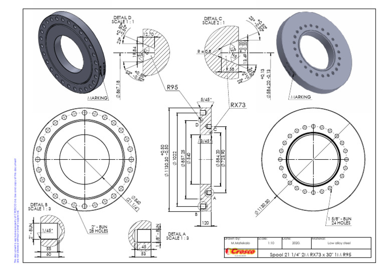 RX73 Spool Specifications and Details | PDF | Metals | Materials