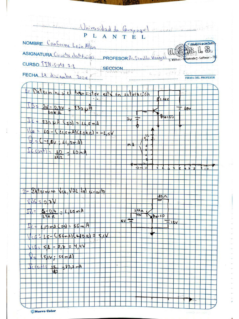 Circuitos Eléctricos Taller Transitor | PDF