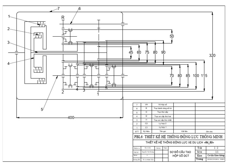 Sơ đồ cấu tạo hộp số DCT | PDF