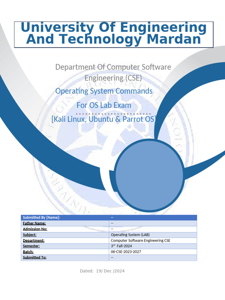 Important Commands for OS Lab-Exam by Saqib Raheem Khan | PDF