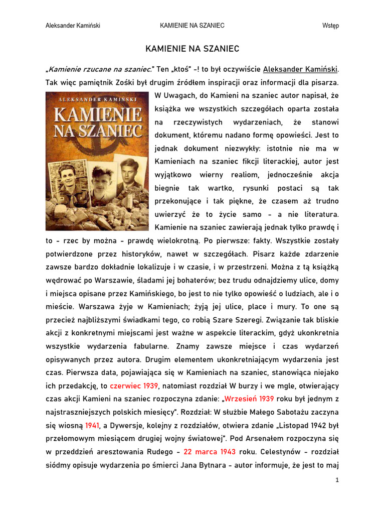Kamienie Na Szaniec | PDF