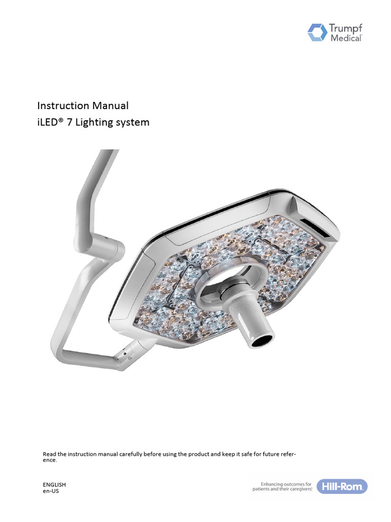 Trumpf Medical Iled 7 | PDF | Lighting | Sterilization (Microbiology)