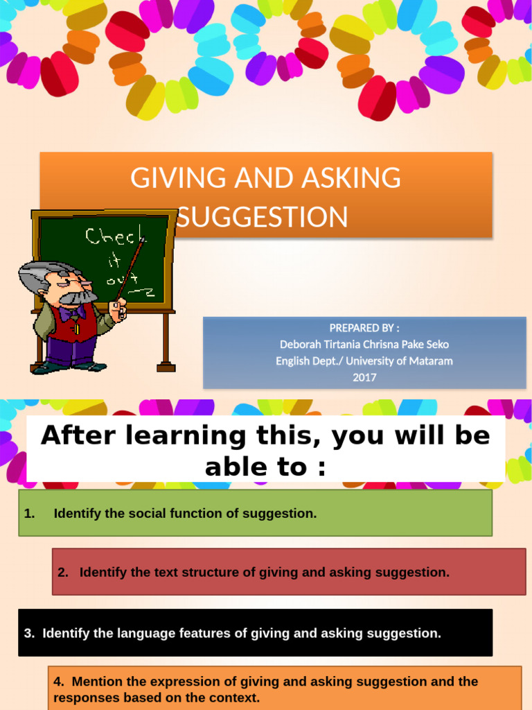 Asking and Giving Suggestion | PDF