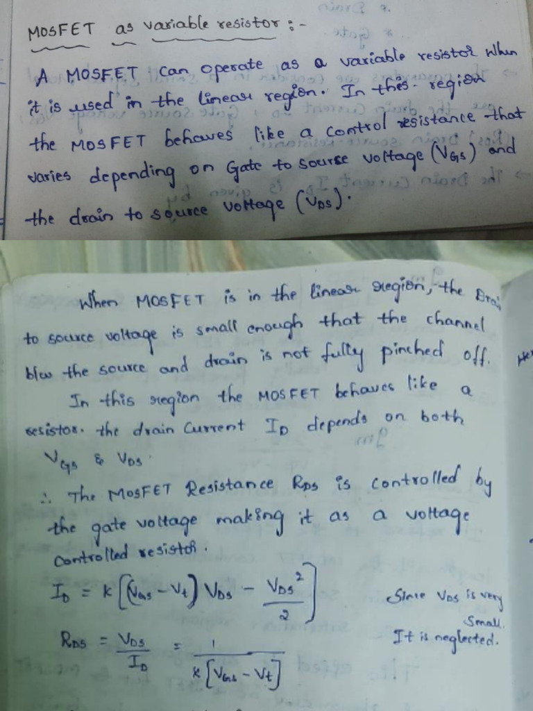EDC UNIT - 5 (Continution) | PDF | Field Effect Transistor | Electronic Circuits