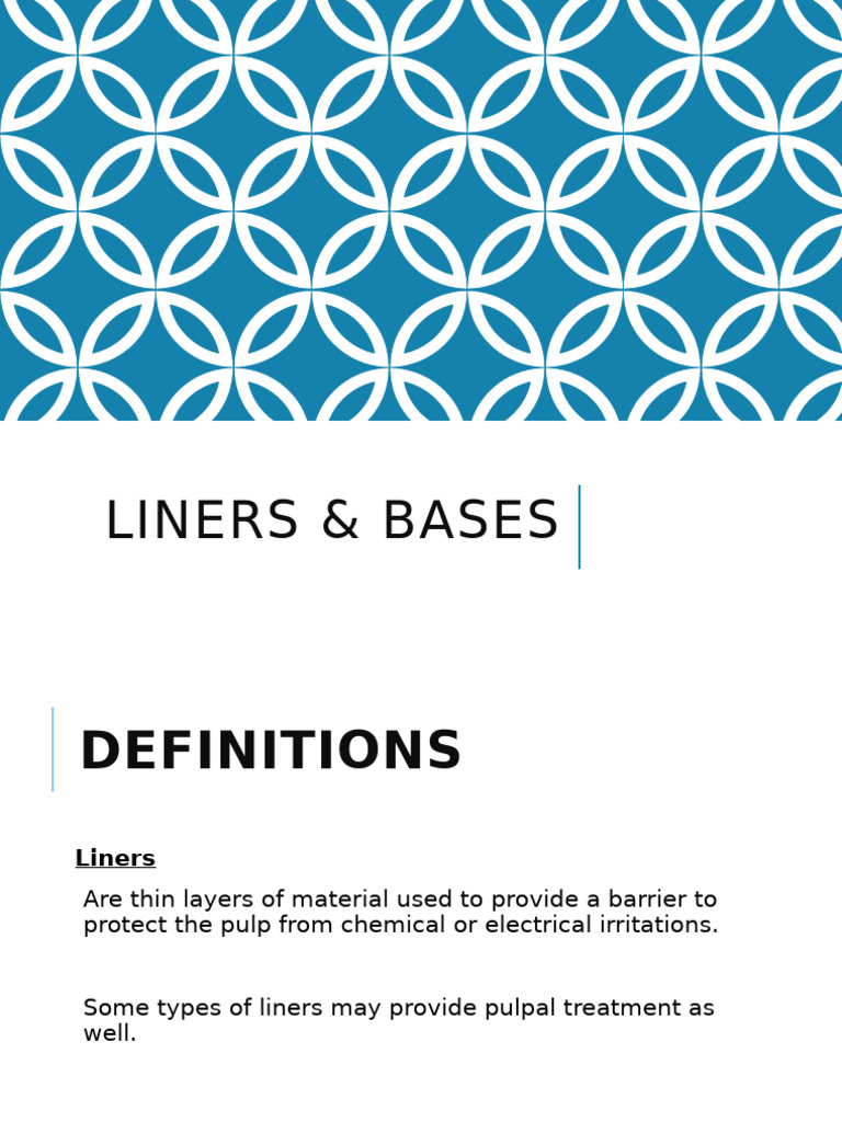 Liners and Bases in Conservative Dentistry | PDF | Chemical Substances ...