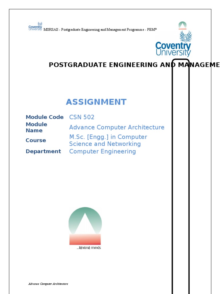 Advanced Computer Architecture Assignment | PDF | Cpu Cache | Computer ...