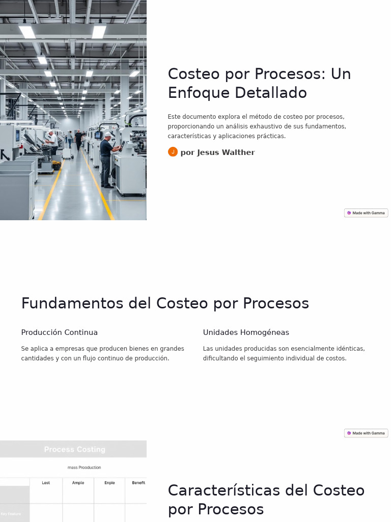 Costeo Por Procesos Un Enfoque Detallado | PDF | Economias