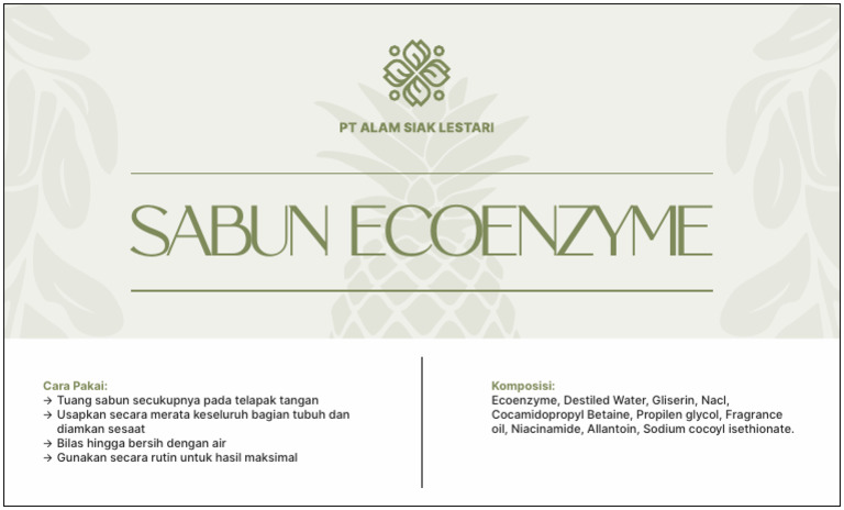 Kemasan Sabun Eco Enzeyme - 10x6cm | PDF