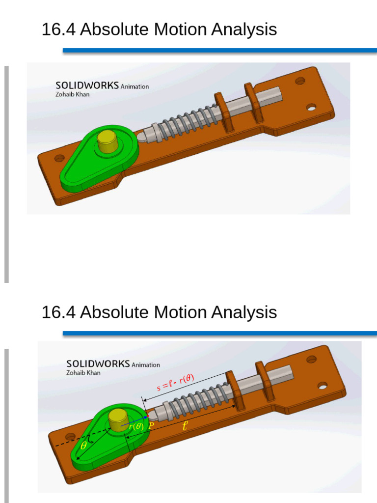 Absolute Motion Analysis in Rigid Bodies | PDF | Acceleration ...