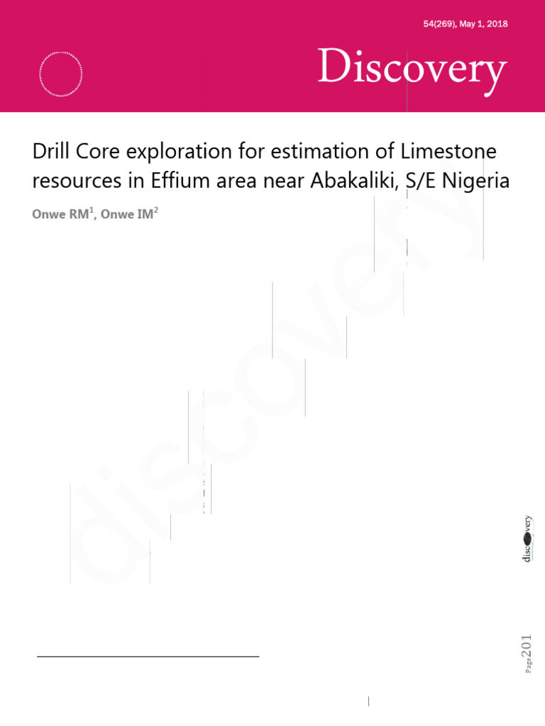 Limestone Resource Estimation in Effium | PDF | Geology | Shale