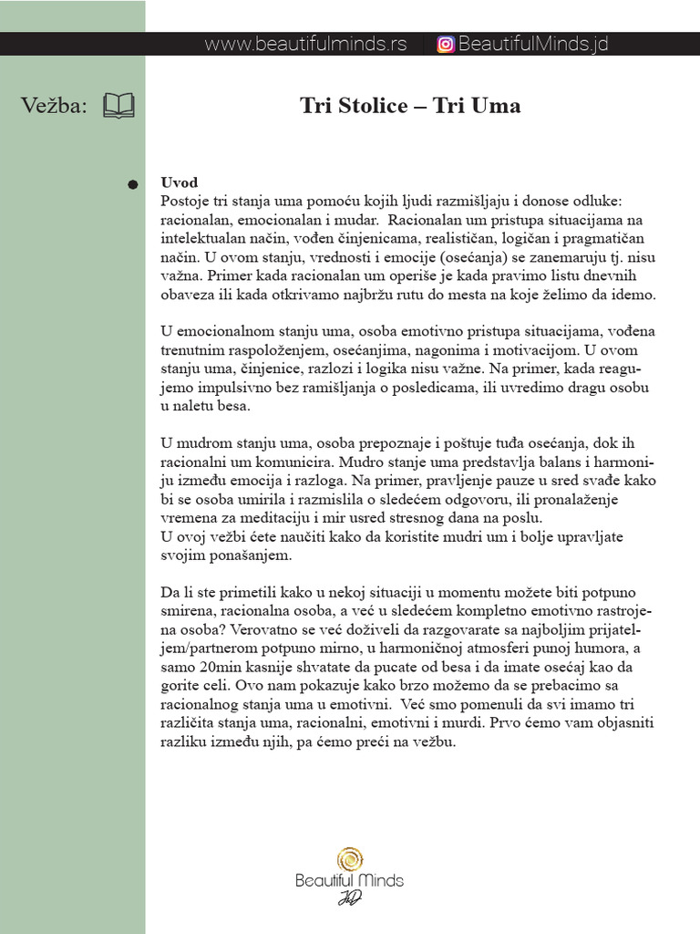 Tri Stolice Tri UMA | PDF