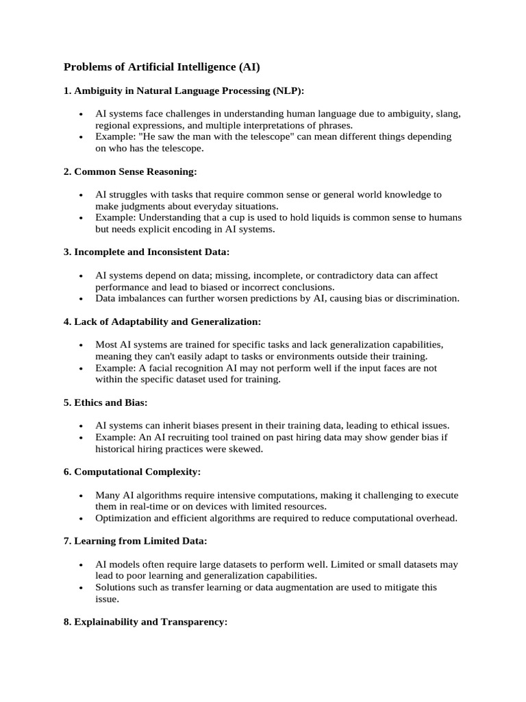 Problems of Artificial Intelligence | PDF | Artificial Intelligence ...