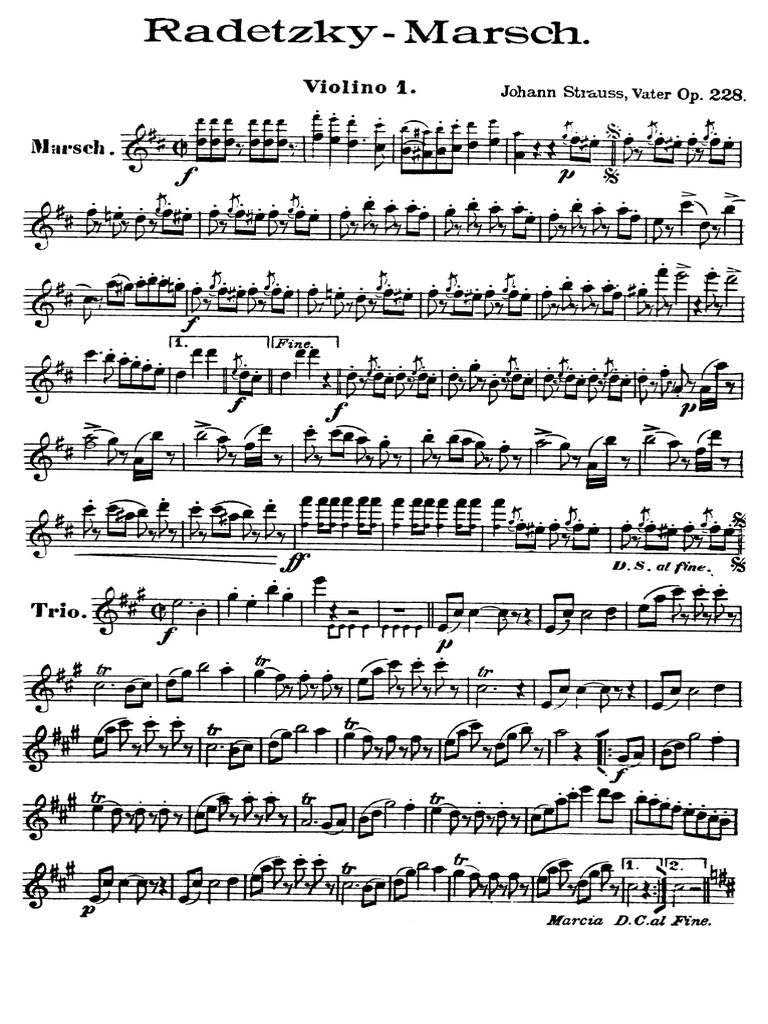 Strauss Radetzky Mars Viool I | PDF