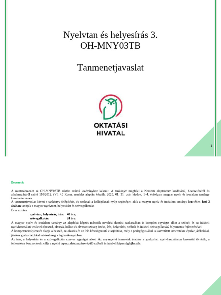 nyelvtan_helyesiras_3_tanmenet 72.ó | PDF