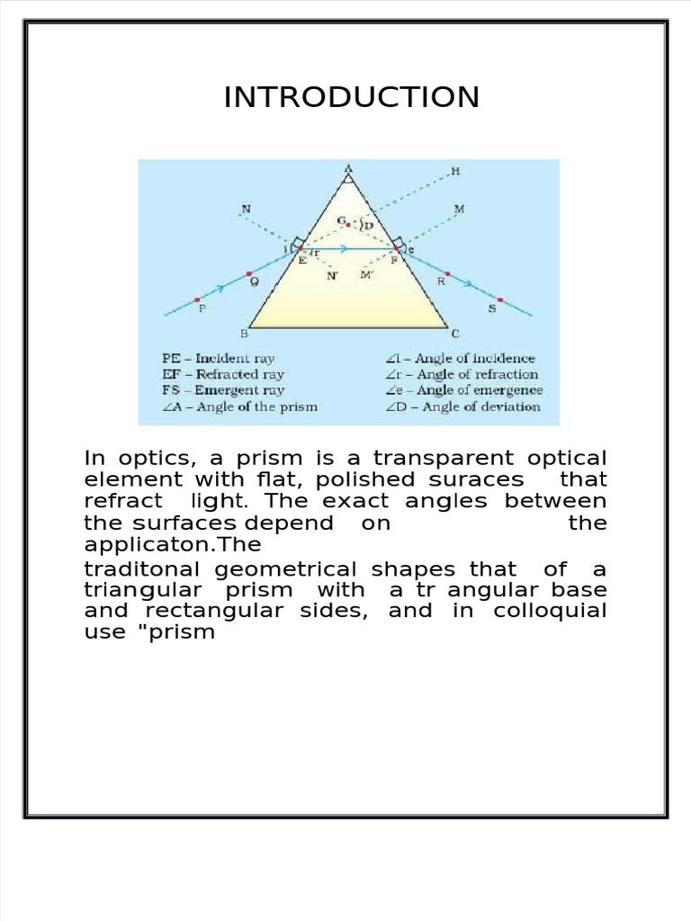 Hollow Prism Physics Investigatory Project Class 12 Cbse | PDF ...