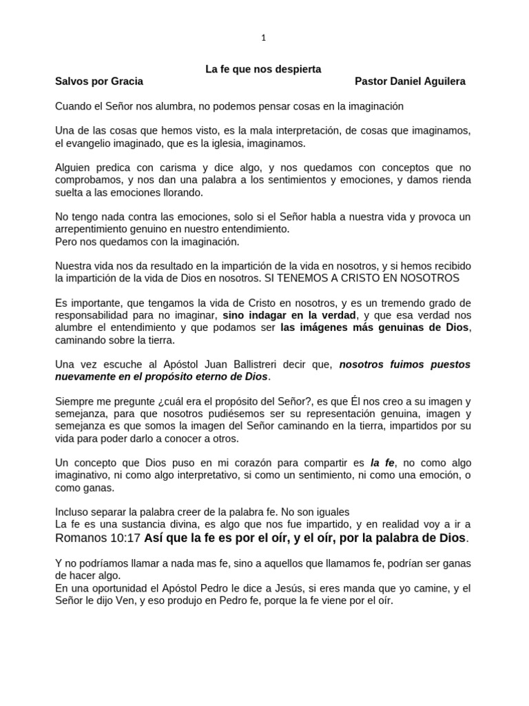 Pastor Daniel | PDF | Cristo (título) | Fe