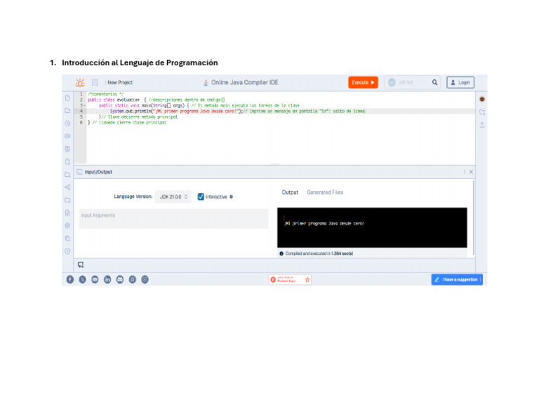 Introducción al Lenguaje de Programación | PDF