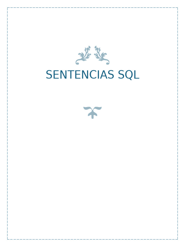 Sentencias SQL | PDF