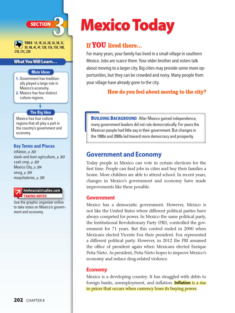 Chapter 8 Section 3 Reading | PDF | Institutional Revolutionary Party ...