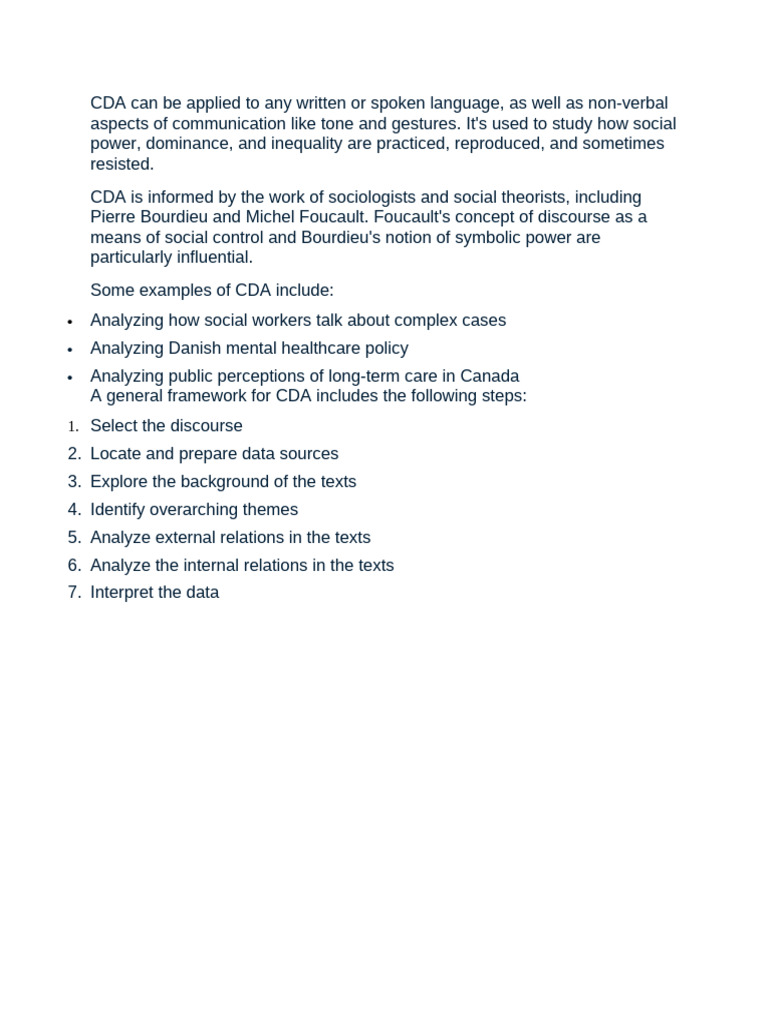 CDA Can Be Applied To Any Written or Spoken Language | PDF