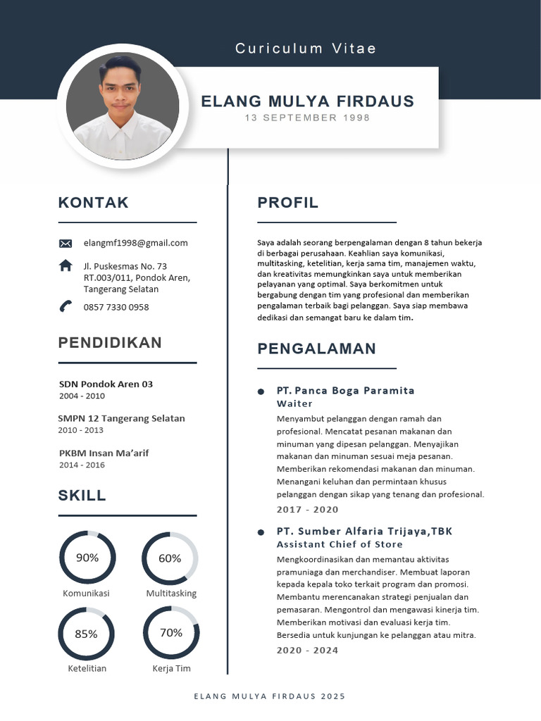 Elang Mulya Firdaus 2025 | PDF