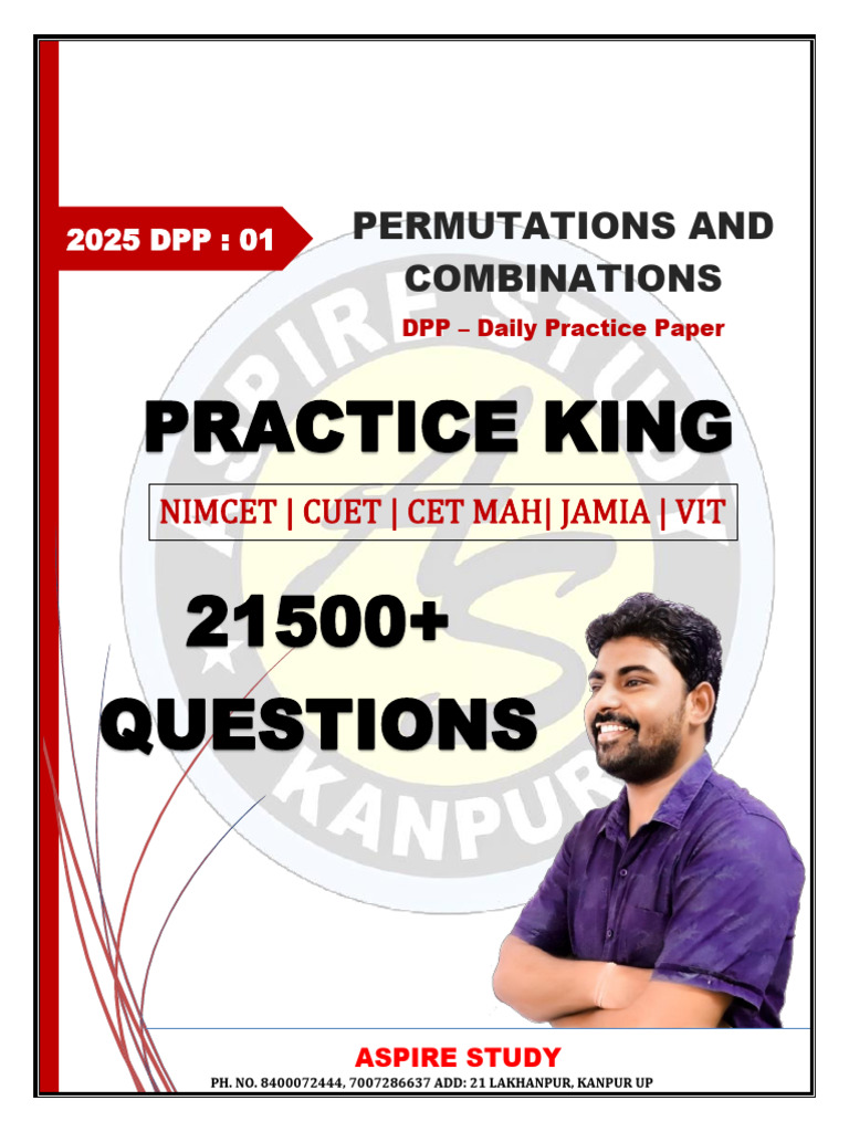 Permutation And Combination Pdf Mathematics