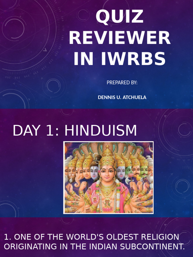 Hinduism Quiz Review Questions | PDF | Yoga | Hindu Deities