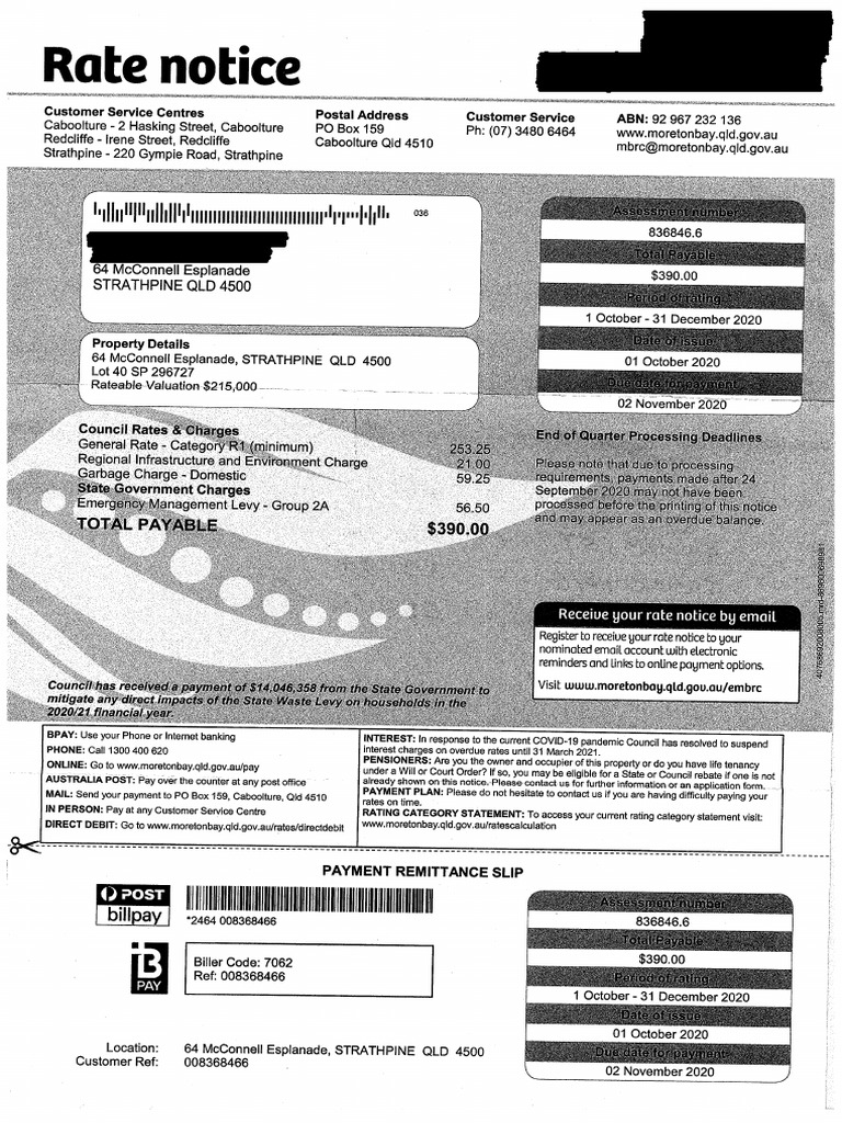 Council Rates Notice | PDF