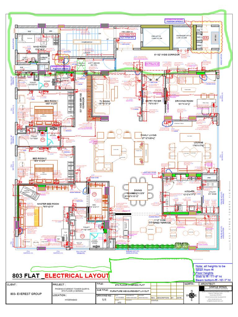 803 Flat Revised Electrical Details - DB Fixing Location | PDF