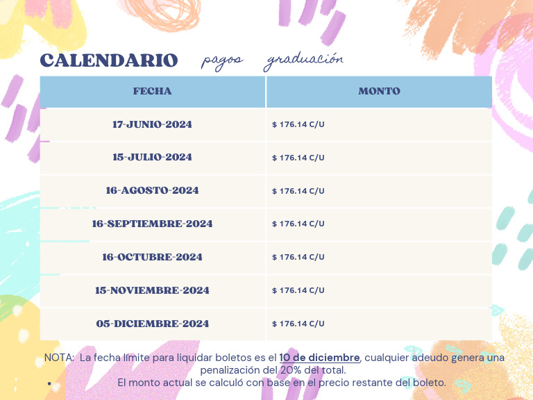 Calendario de Pagos | PDF
