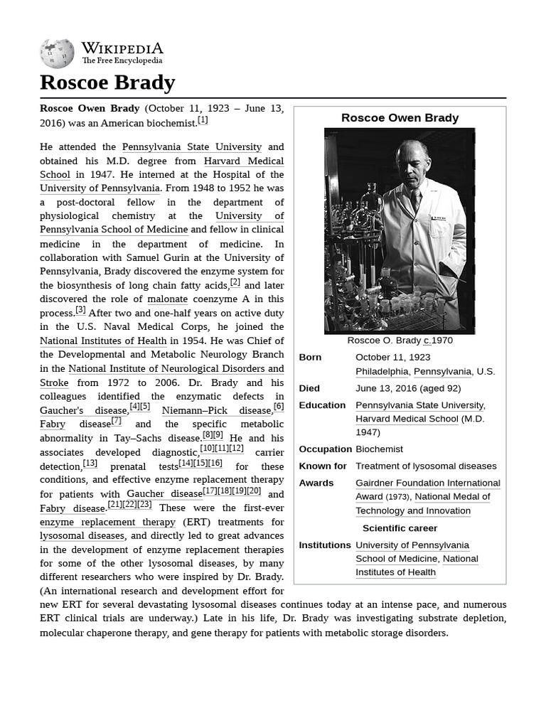 Roscoe_Brady | PDF | Medicine | Clinical Medicine