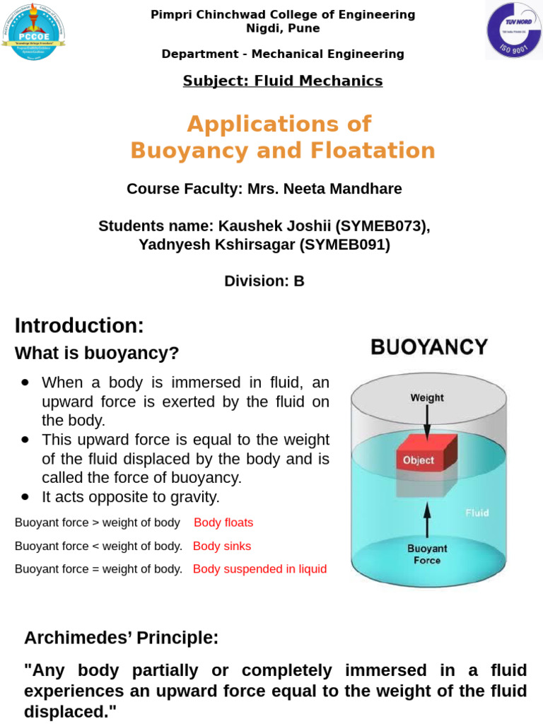 Real-Life Applications of Buoyancy | PDF | Buoyancy | Physical Quantities