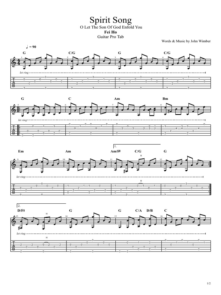 Spirit Song Guitar Pro Tab | PDF