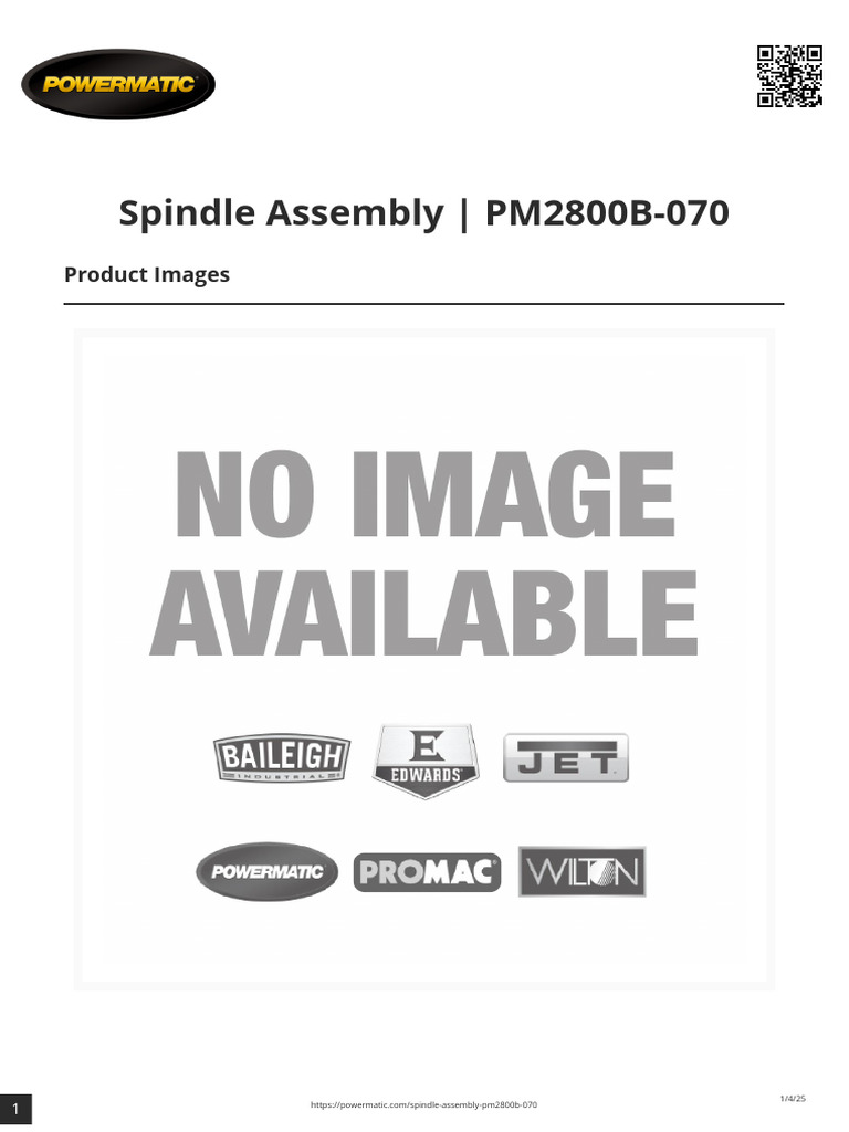 Spindle Assembly PM2800B 070 | PDF