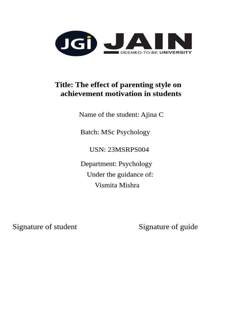 Modified Dissertation Sem3 | PDF | Motivational | Motivation