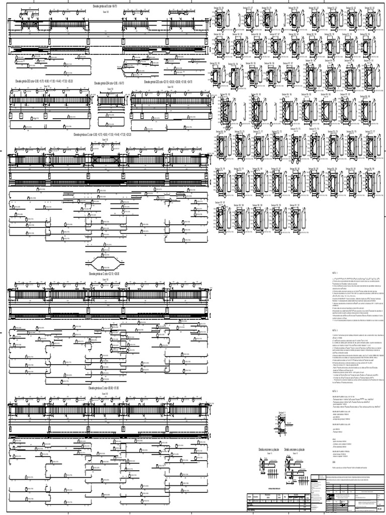 R80_8B_Plan cofraj si armare grinzi longitudinale suprastructura 3_4 | PDF